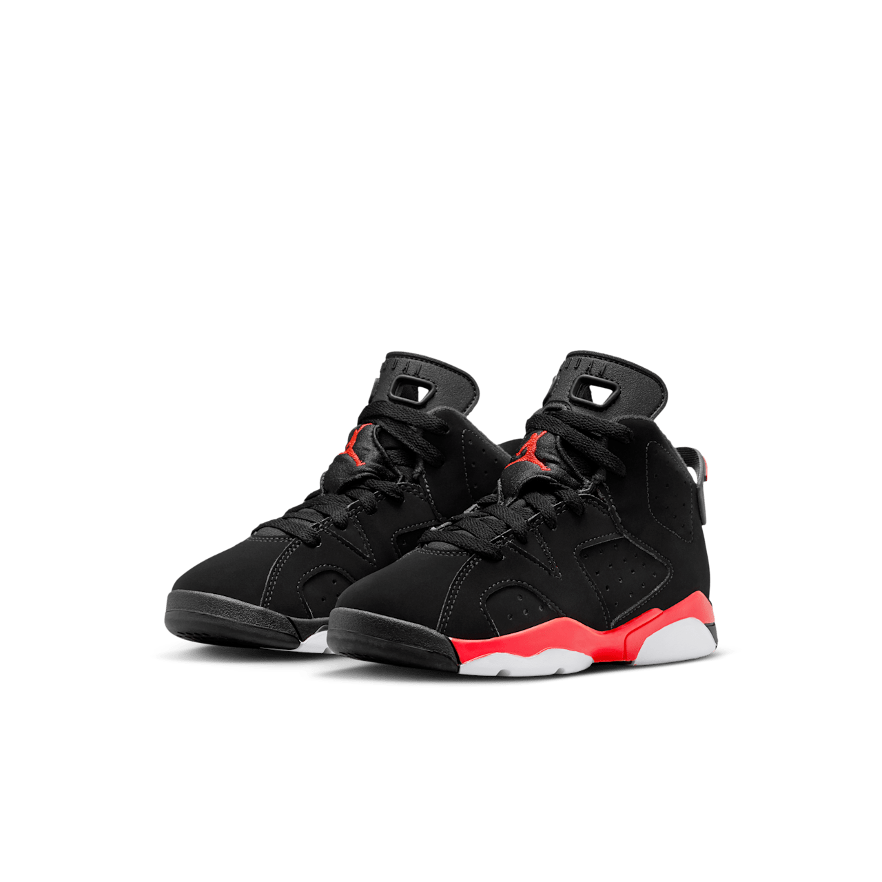 Little Kids' Jordan 6 Retro 'Infrared Salesman' Black and Light Crimson ...