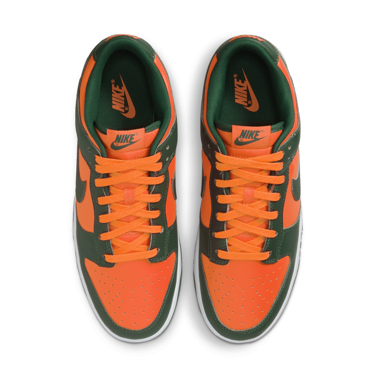 วันเปิดตัว Dunk Low "Gorge Green and Total Orange" (DD1391-300). Nike SNKRS