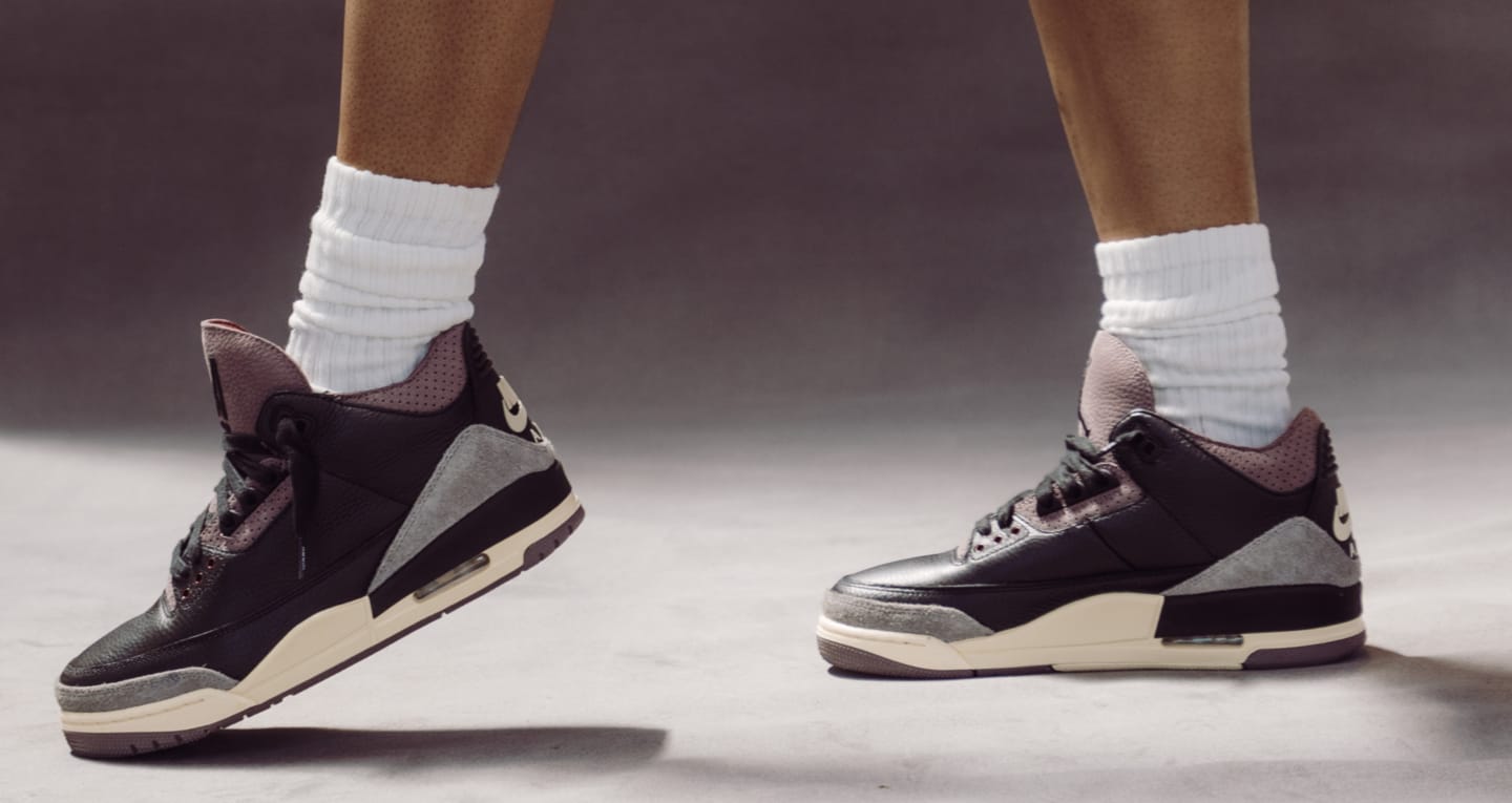 Women's Air Jordan 3 x A Ma Maniére 'Black and Flat Pewter' (FZ4811-001 ...