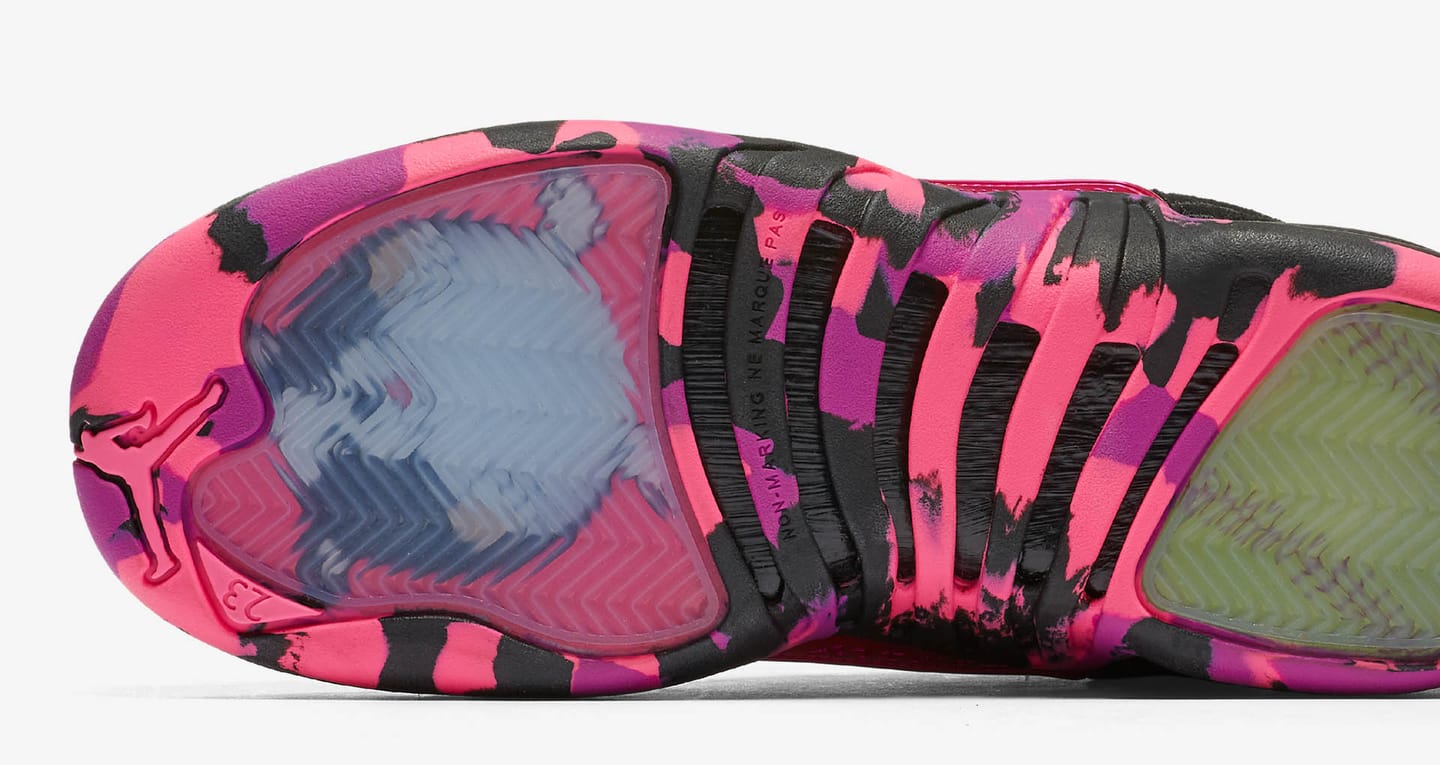 Air Jordan 12 Retro BG Doernbecher Freestyle 2017 'Black & Pink Blast ...