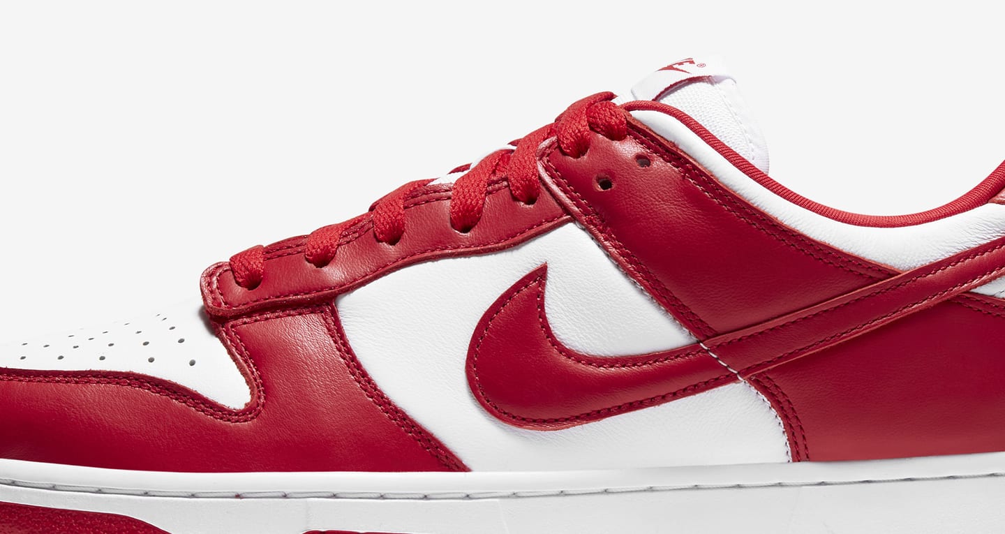 Dunk Low 'White and University Red' (CU1727-100) Release Date. Nike SNKRS