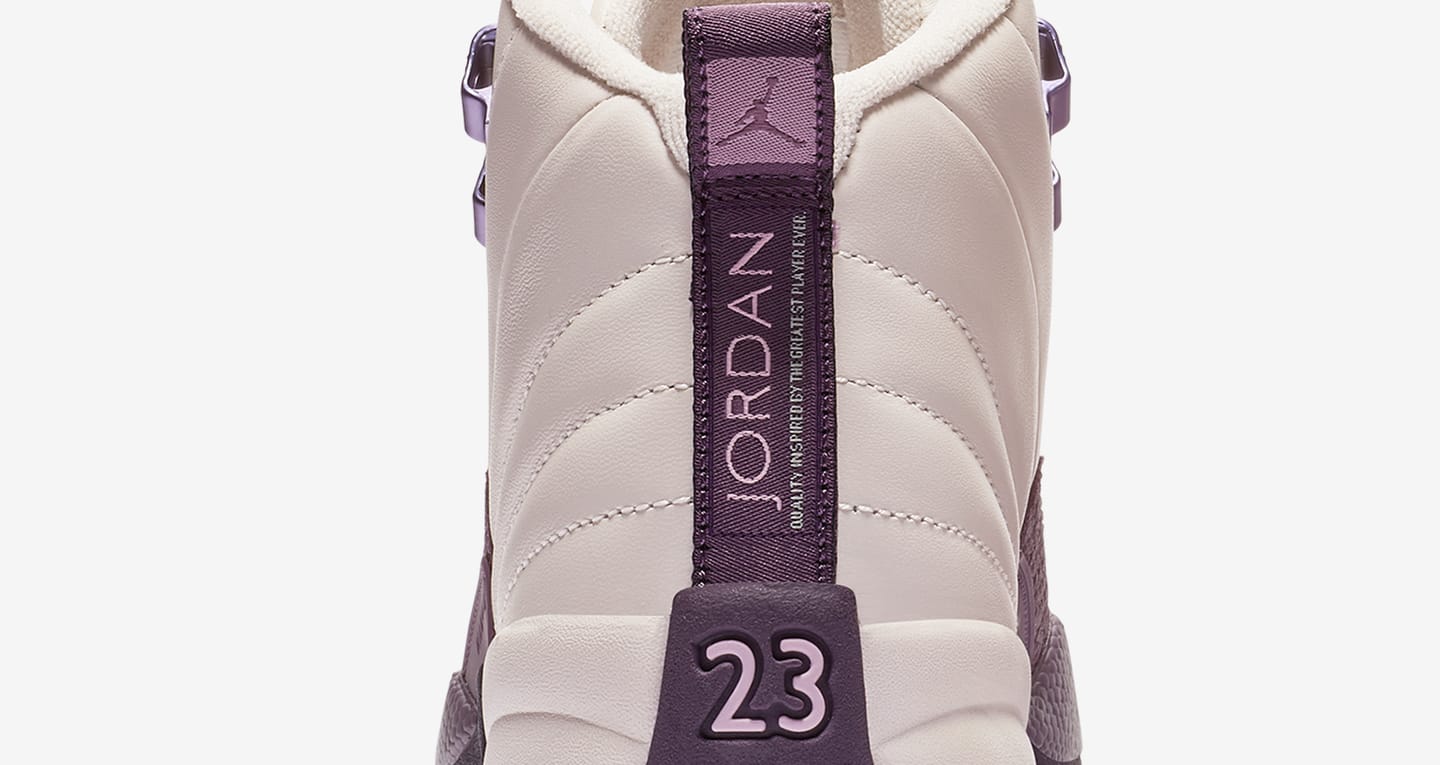 Big Kids' Air Jordan 12 Retro 'Desert Sand & Pro Purple & Light Artic ...