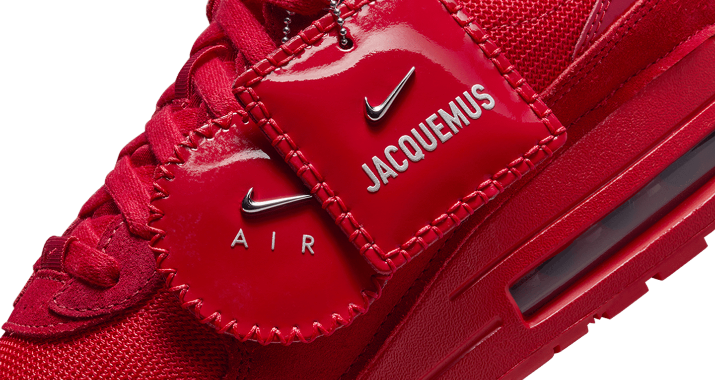 Air Max 1 x Jacquemus 'University Red and Metallic Silver' (HM6690-600 ...