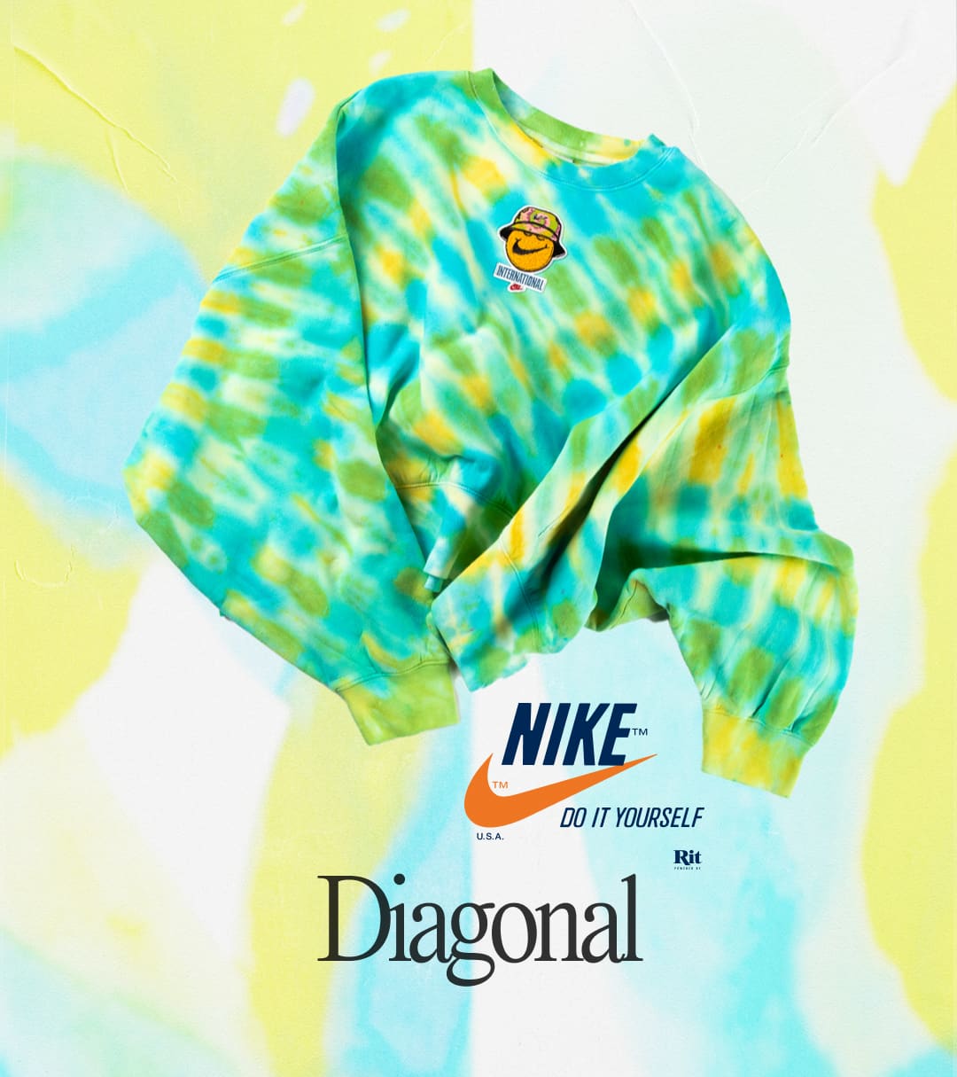 Nike Do It Yourself Kit, Powered By Rit How-To Tie-Dye: Diagonal. Nike ...