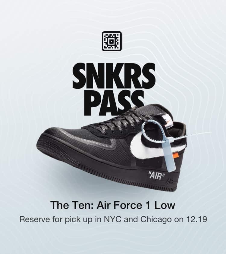 The Ten: Air Force 1 Low 'Black' SNKRS Pass Select Cities. Nike SNKRS