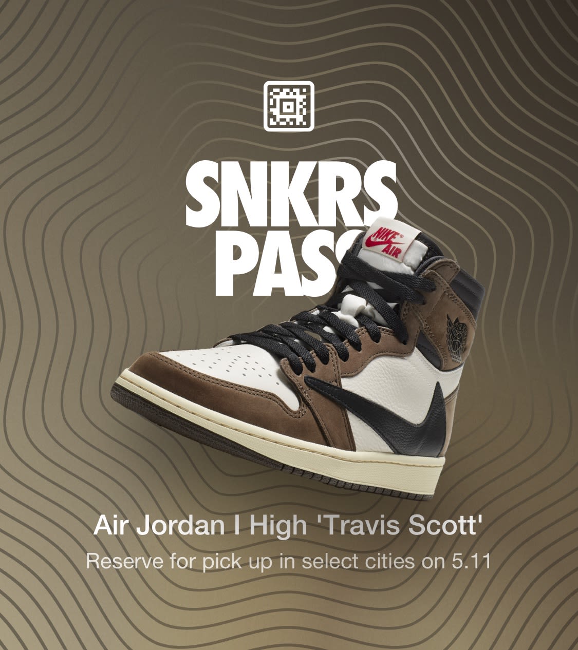 SNKRS Pass: Air Jordan I High 'Travis Scott' Select Cities. Nike SNKRS
