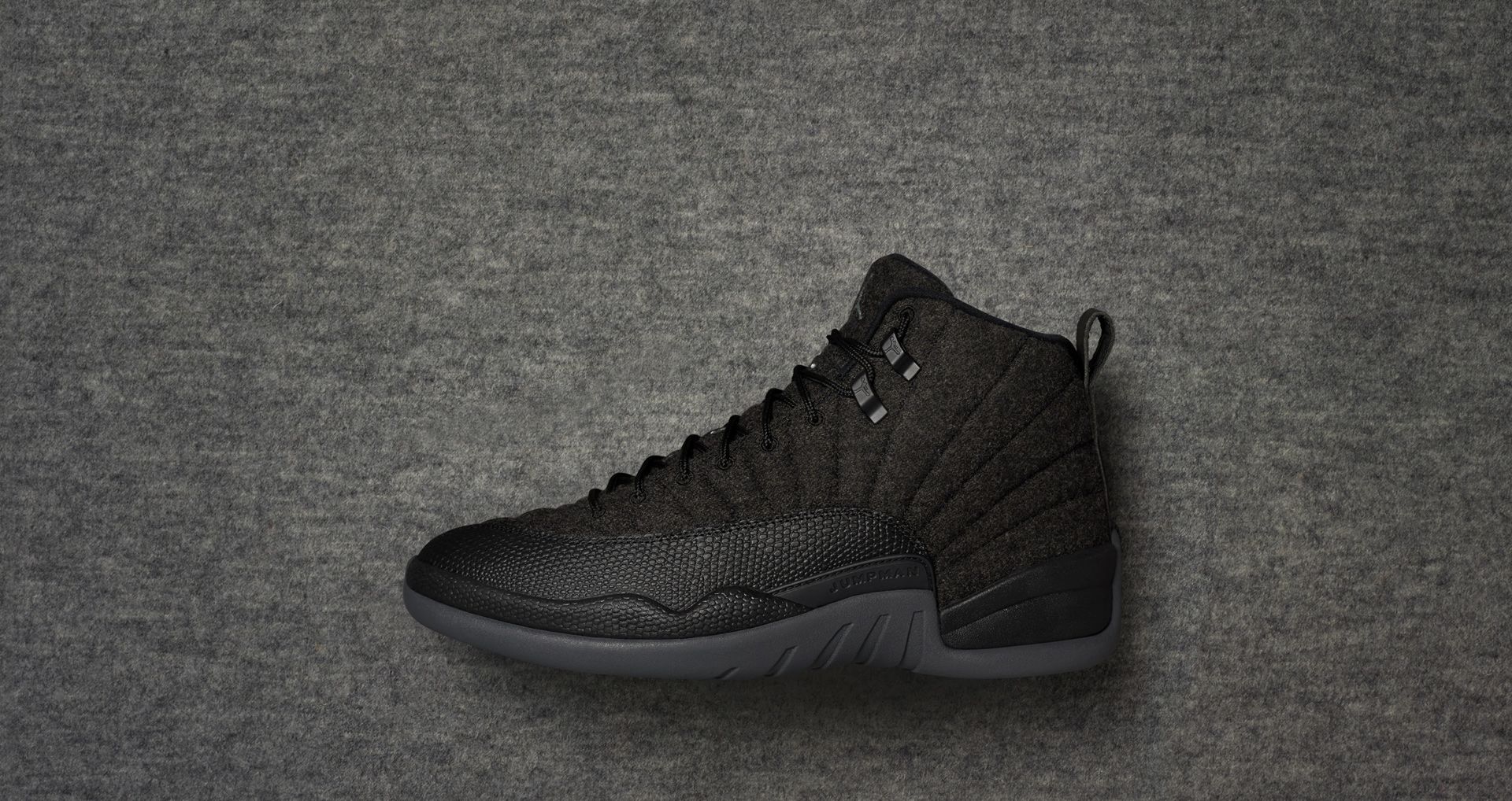 Air Jordan 12 Retro Wool 'Dark Grey & Black' Release Date. Nike SNKRS