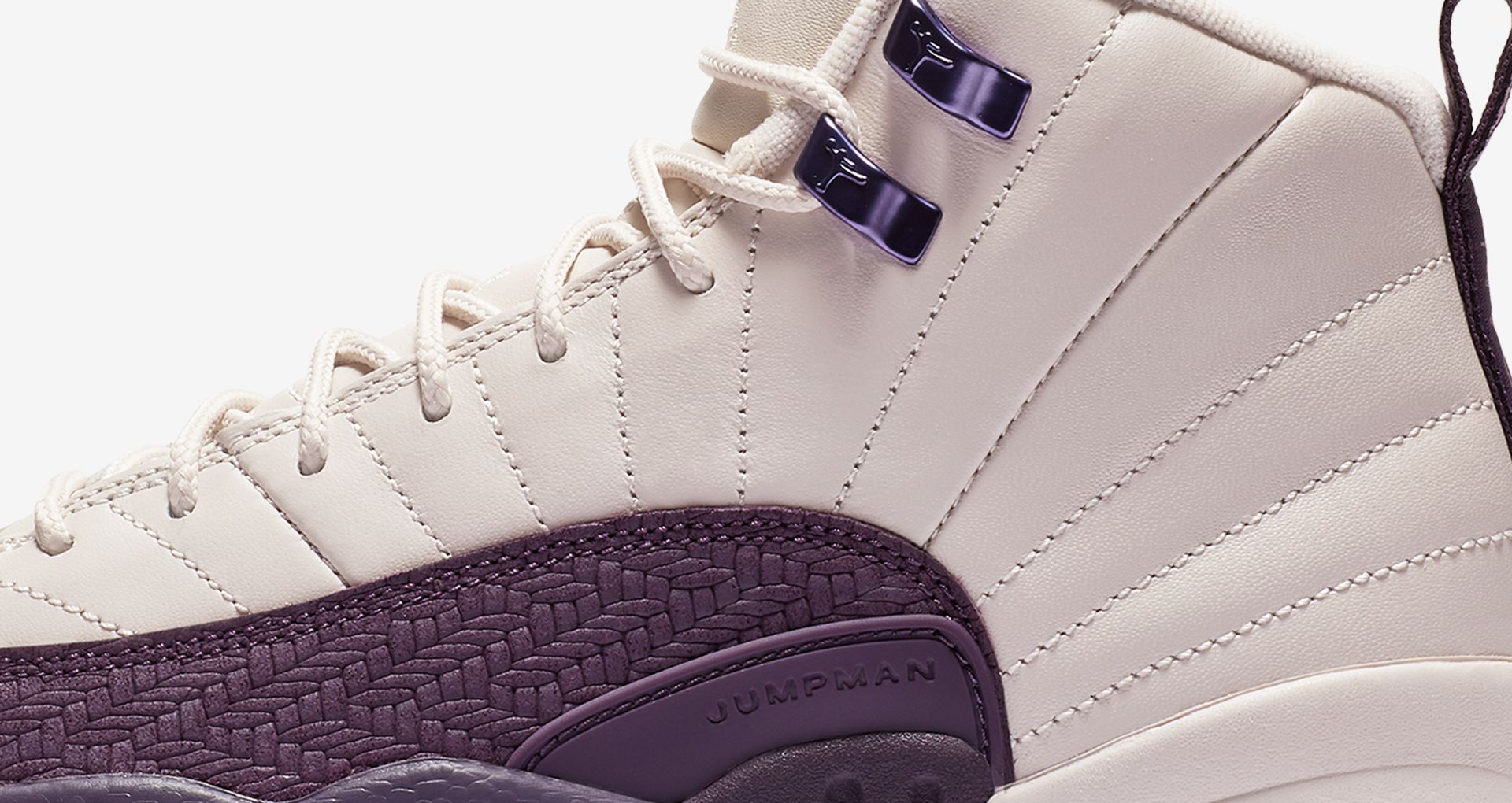 Big Kids' Air Jordan 12 Retro 'Desert Sand & Pro Purple & Light Artic ...