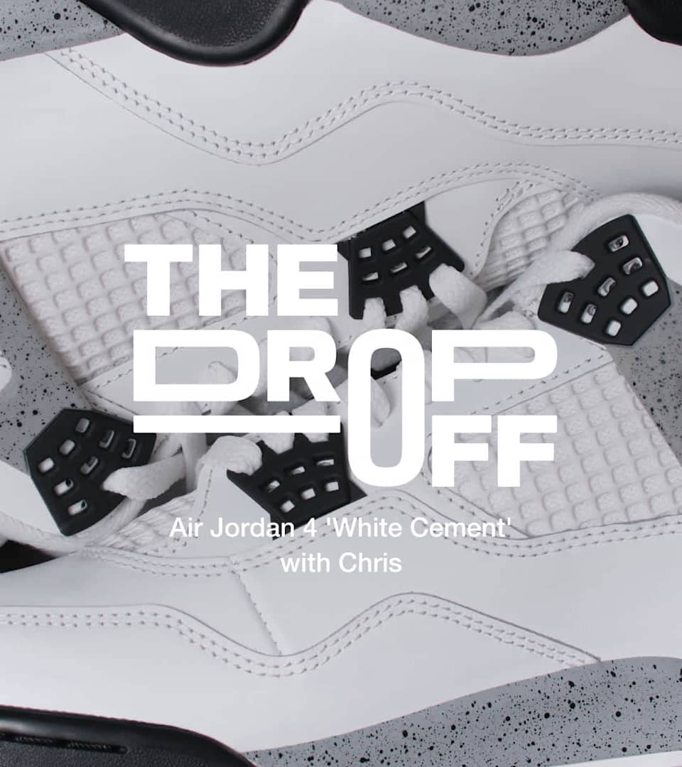 The Drop Off: 에어 조던 4 'White Cement' with Chris. Nike SNKRS