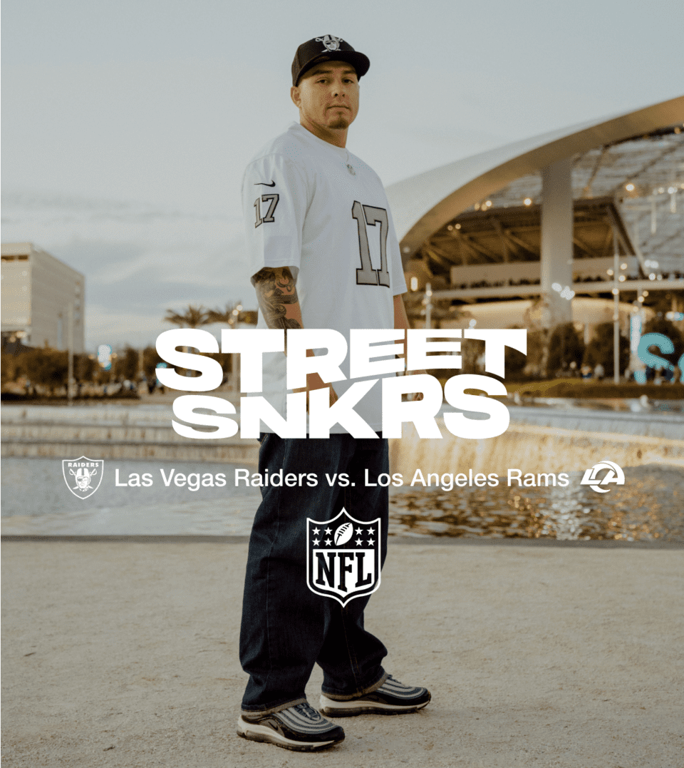 Street Snkrs X Nfl Las Vegas Raiders Vs Los Angeles Rams Nike Snkrs