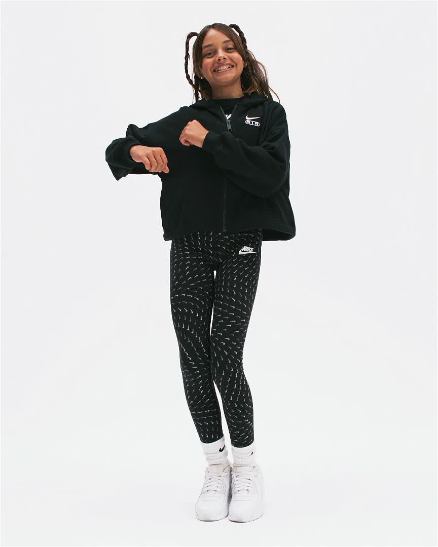Nike Air Big Kids' (Girls') French Terry Full-Zip Hoodie. Nike.com