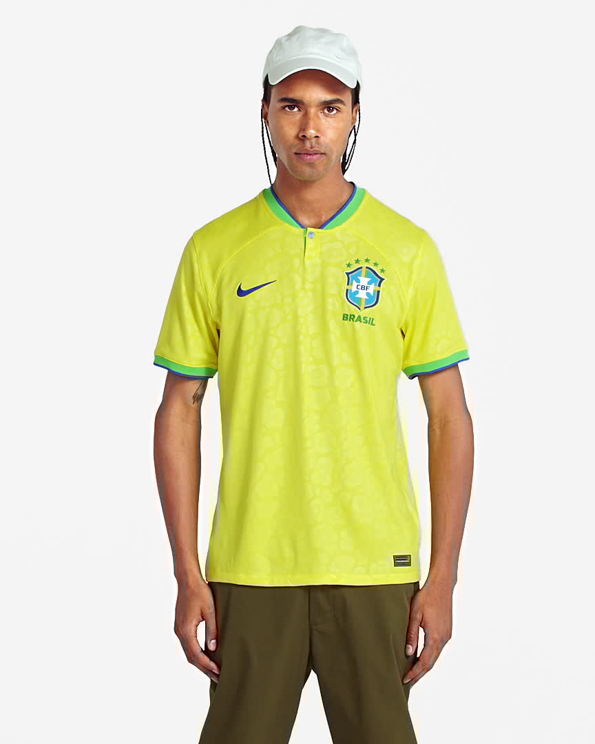 Brazil 2022/23 Stadium 主場男款 Nike Dri-FIT 足球衣。Nike TW