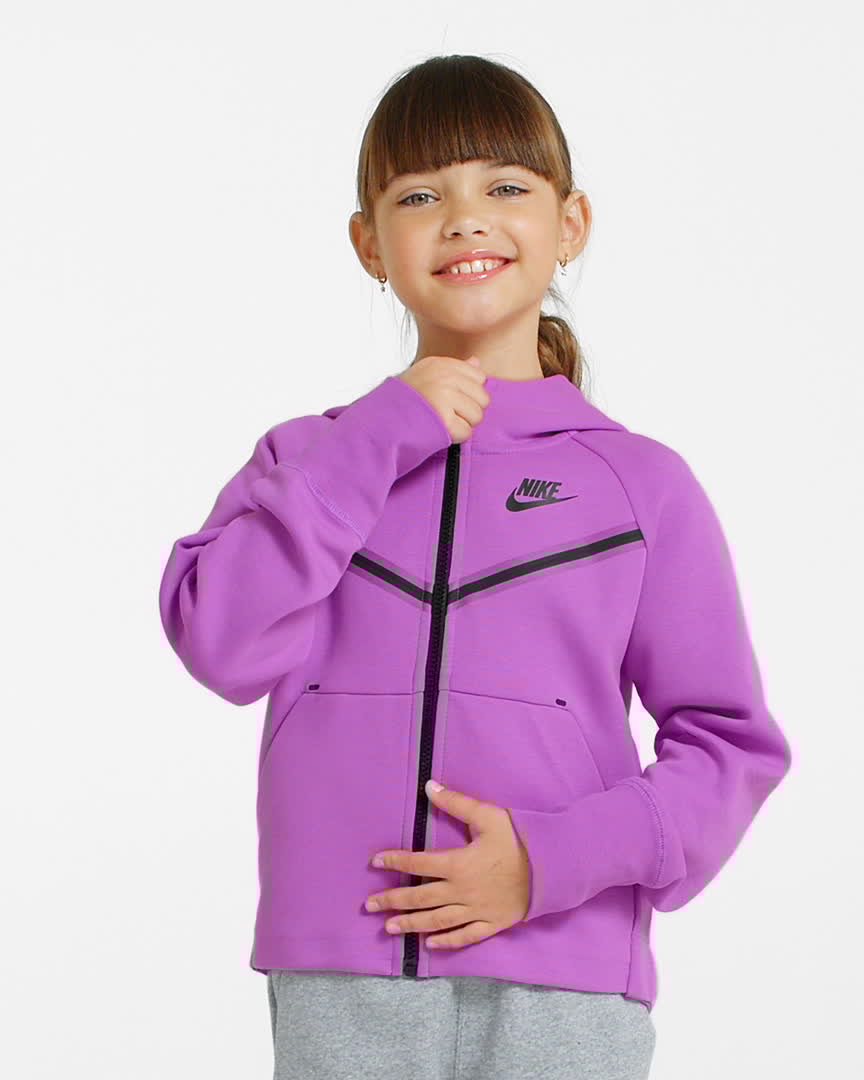 Nike Sportswear Tech Fleece Older Kids' (Girls') Full-Zip Hoodie. Nike NL