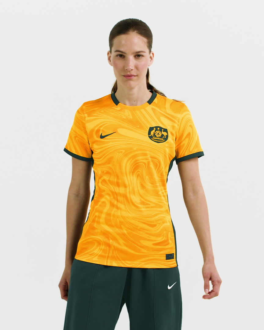 Australia 2023 Stadium Home Women's Nike Dri-FIT Football Shirt. Nike SI