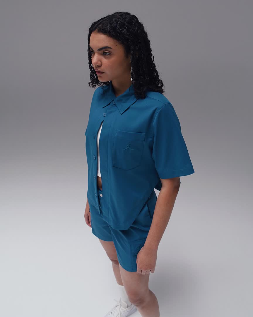 Jordan Crop Top aus Webmaterial für Damen. Nike CH