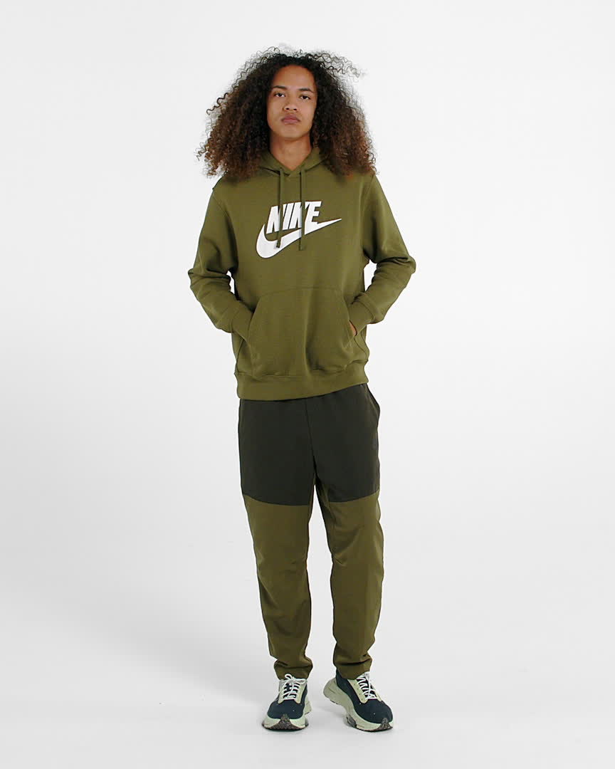 Nike Sportswear Club Fleece kapucnis, belebújós mintás férfipulóver ...